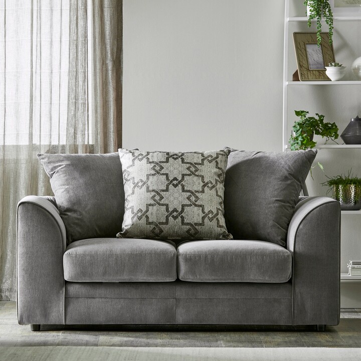 Dunelm Washington Brushed Chenille 2 Seater Sofa Grey - ShopStyle