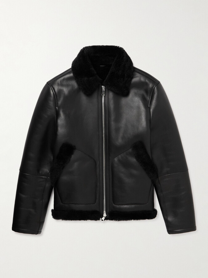 Mr P. Shearling-Lined Nappa Leather Trucker Jacket - ShopStyle