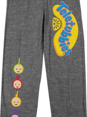 Teletubbies Character Faces & Logo Men's Gray Heather Sleep Pajama ...