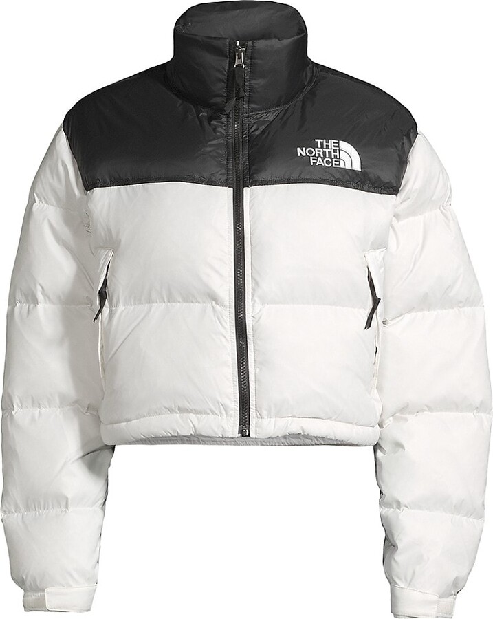 The North Face Nuptse Cropped Down Puffer Jacket - ShopStyle