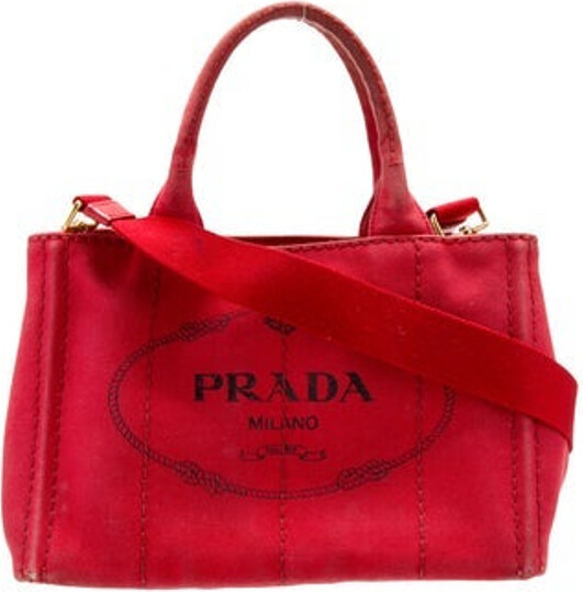 Prada Logo Canapa Tote - ShopStyle