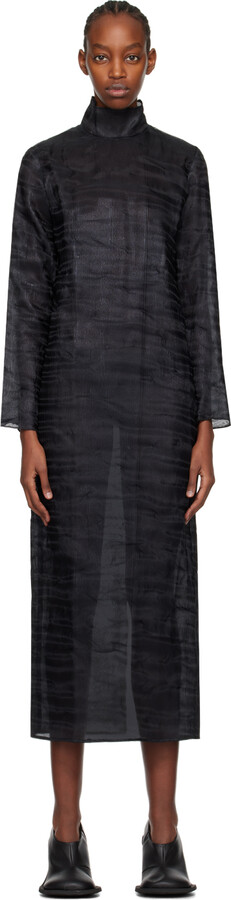 YUME YUME Black Sheer Maxi Dress - ShopStyle