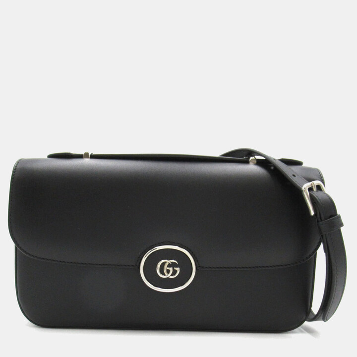 Gucci Black leather Shoulder Bag - ShopStyle