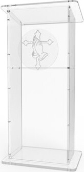 FixtureDisplays Clear Acrylic Lucite Podium Pulpit Lectern 45" Tall ...