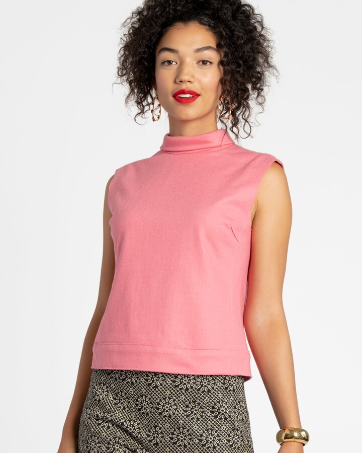 Frances Valentine Colette Wool Shell Pink - ShopStyle Tops