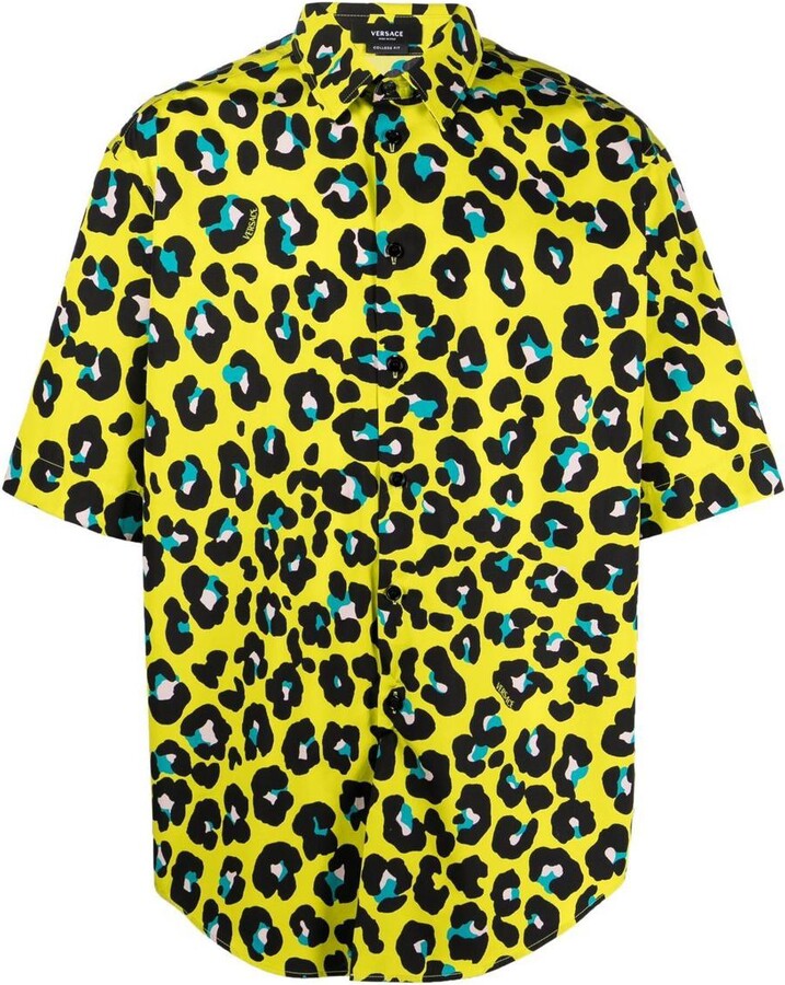Versace Leopard print cotton shirt - ShopStyle