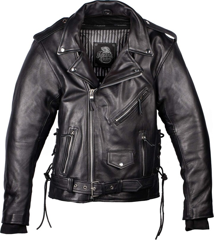 IGUANA CUSTOM CLOTHES IGUANA CUSTOM Men's Rock Cross Leather Motorcycle ...