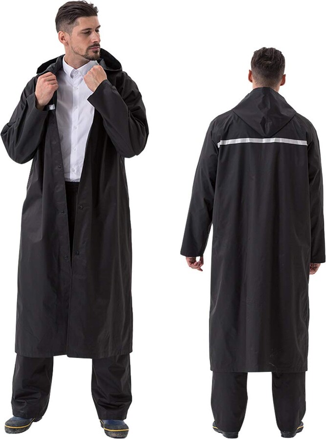 AIEOE Reflective Raincoat for Adults - Lightweight EVA Reusable ...