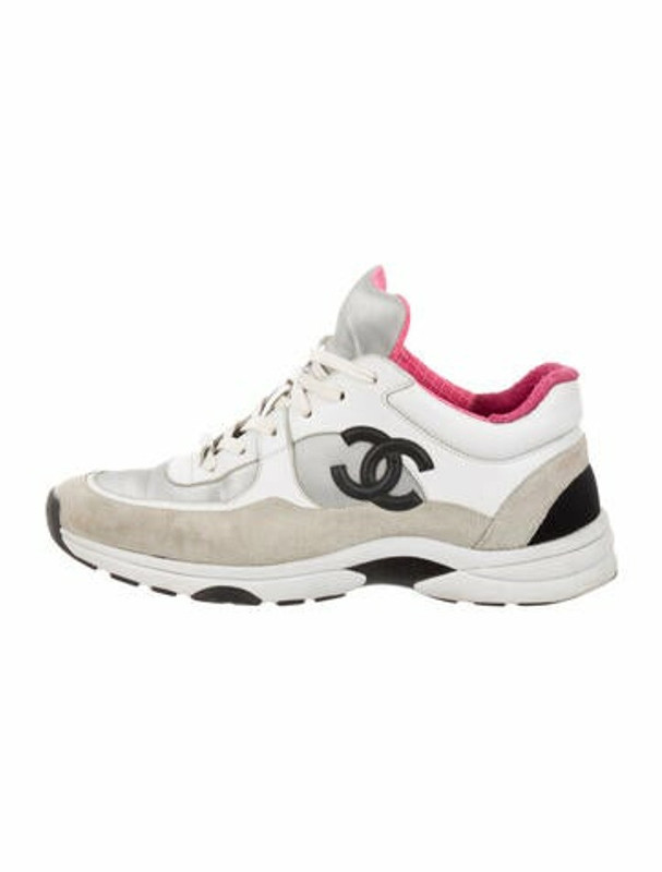 Chanel Interlocking CC Logo Leather Sneakers - ShopStyle