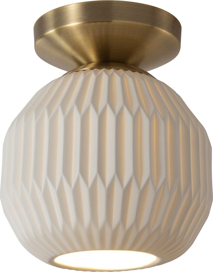 Nova Of California Moraga Bone Porcelain Semi-Flush Mount Ceiling Light ...