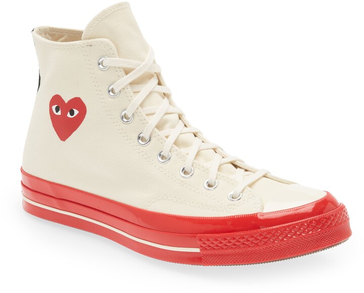 Comme des Garçons PLAY x Converse Chuck Taylor® Hidden Heart Red Sole ...