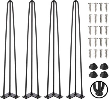 TEN49 40 Heavy Duty Hairpin Legs with Bullet Feet - Quality Stain Black ...