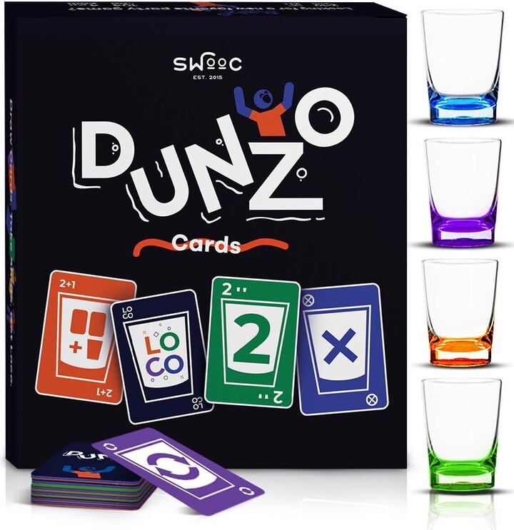 Swooc Dunzo - Drinking Version of Classic Card Game with 4 Unbreakable ...