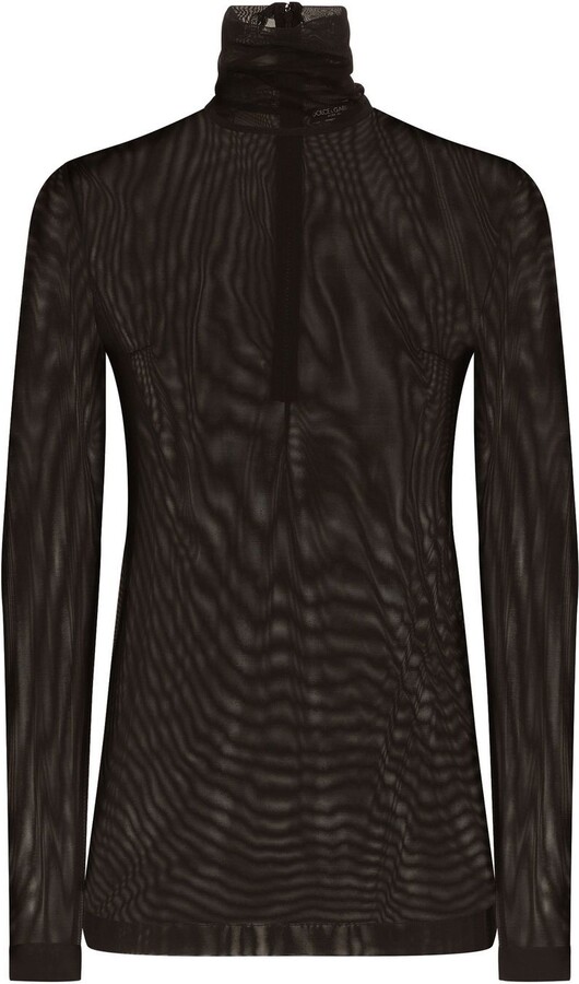 Dolce & Gabbana Sheer mesh top - ShopStyle