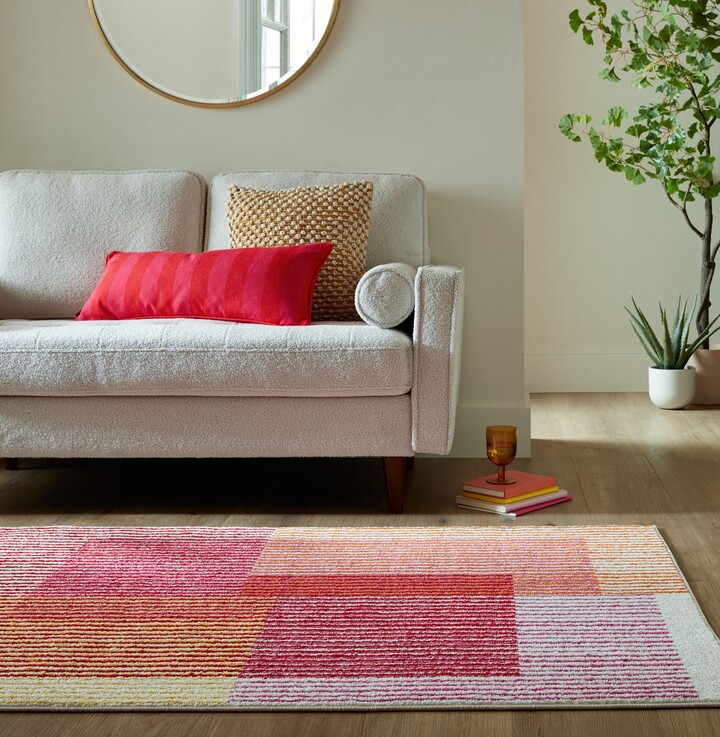Dunelm Illusion Abstract Stripe Rug MultiColoured - ShopStyle