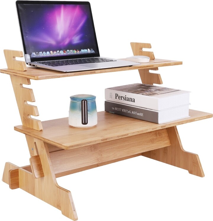 UNHO Standing Desk Converter Height-Adjustable Sit-stand Table Laptop ...