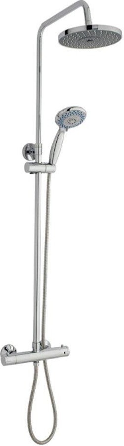 Clifton Chrome Shower with Overhead Drencher and Hung Sliding Handset ...