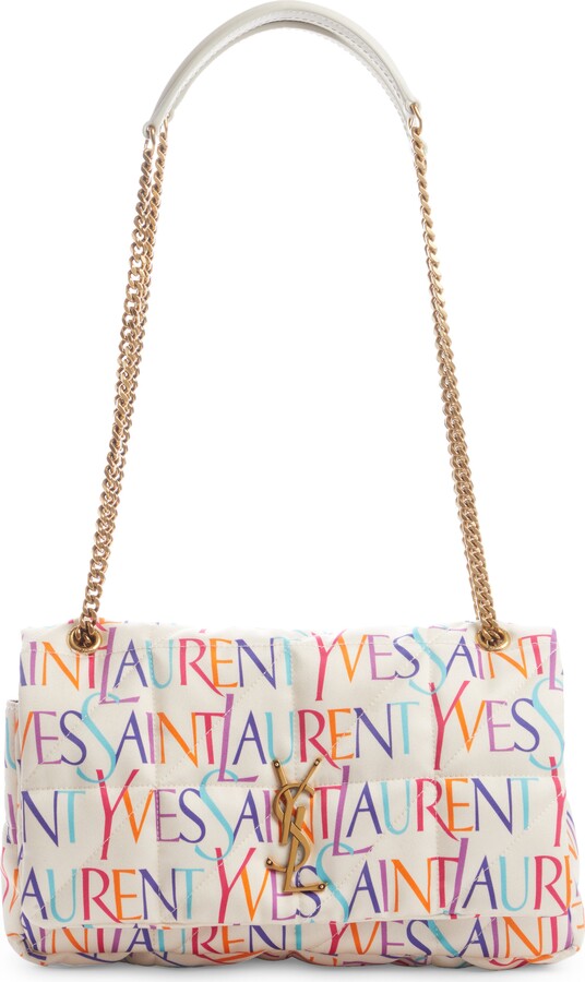 Saint Laurent Jamie Logo Print Shoulder Bag - ShopStyle