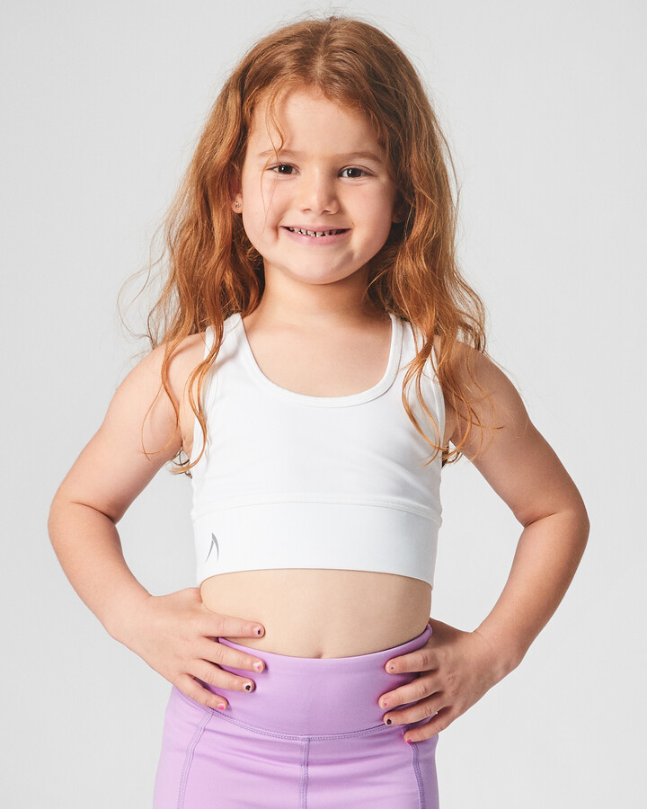 School Active Sports Girl's White Crop Tops - SAS Active Flex Crop Top ...