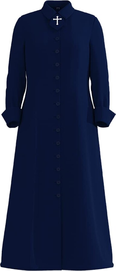 BLESSUME Clergy Cassock Robe Women Roman Minister Choir Pulpit Single ...