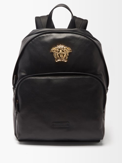 Versace Medusa Leather Backpack - Black Multi - ShopStyle