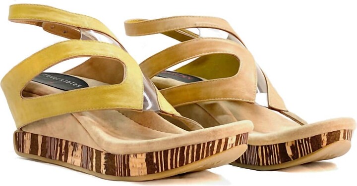 Modzori Zoey Reversible Sandal In Olive/beige - ShopStyle