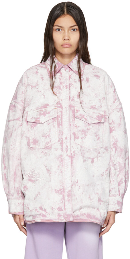 ATTICO Pink Painted Jacket - ShopStyle