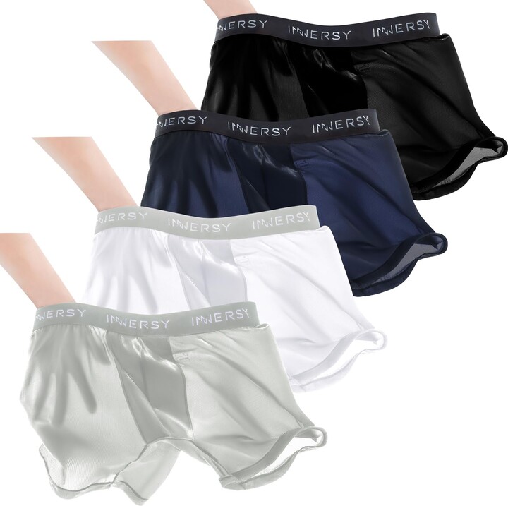 INNERSY Mens Underwear Trunks Lightweight Boxers Shorts Thin Underpants ...