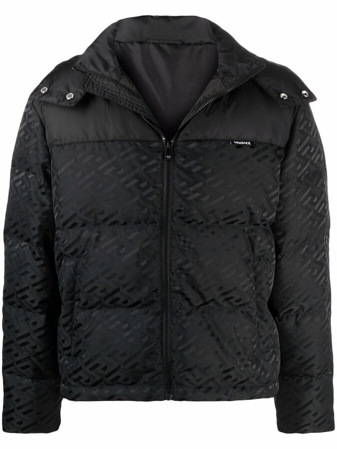 Versace La Greca puffer jacket - ShopStyle