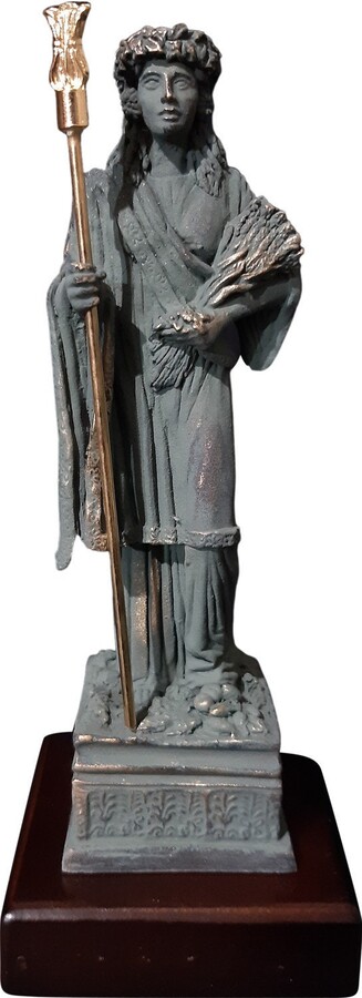 Etsy Demeter Goddess Statue Alabaster Museum Oxidation Wooden Base ...