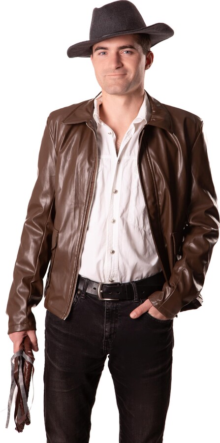 ComfyCamper Faux Leather Jacket Brown – Jungle Explorer Archeologist ...