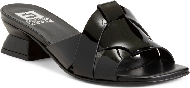 Emanuele Castro Made In Italy Leather Heel Slide Sandals - ShopStyle