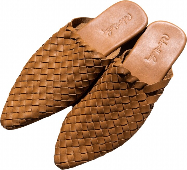 Pink Haley - Haley Leather Woven Mule - ShopStyle