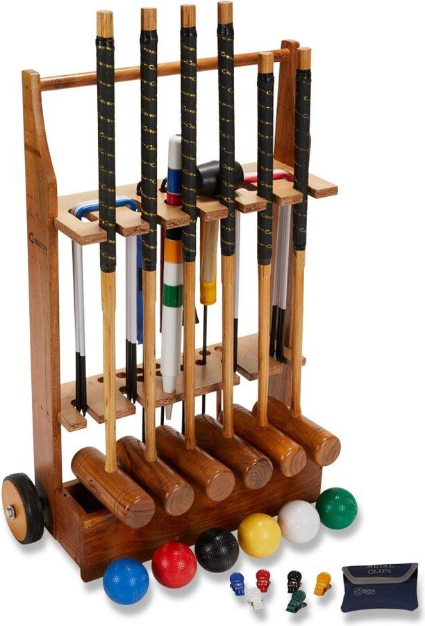 Uber Games Pro Croquet Set - 6 Player, with Wooden Trolley - ShopStyle