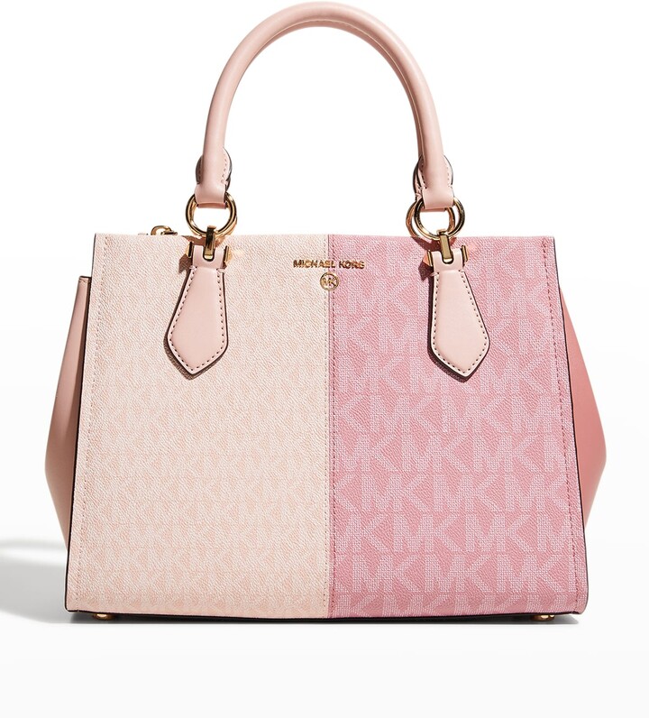 MICHAEL Michael Kors Marilyn Monogram Zip Satchel Bag - ShopStyle