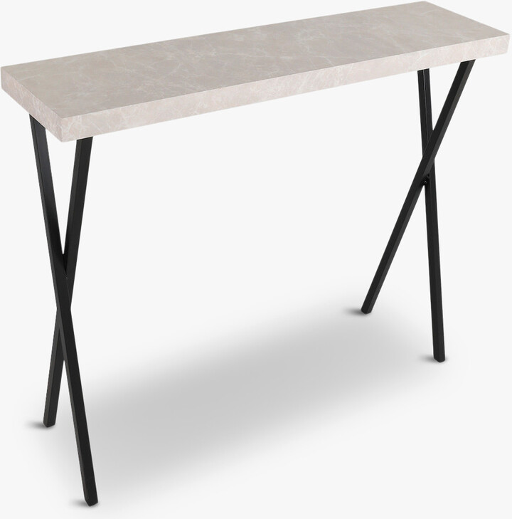 Dar Lighting Data Light Marble Effect Console Table - ShopStyle