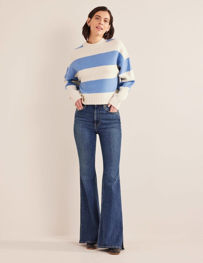 Boden High Rise Split Flare Jeans - ShopStyle