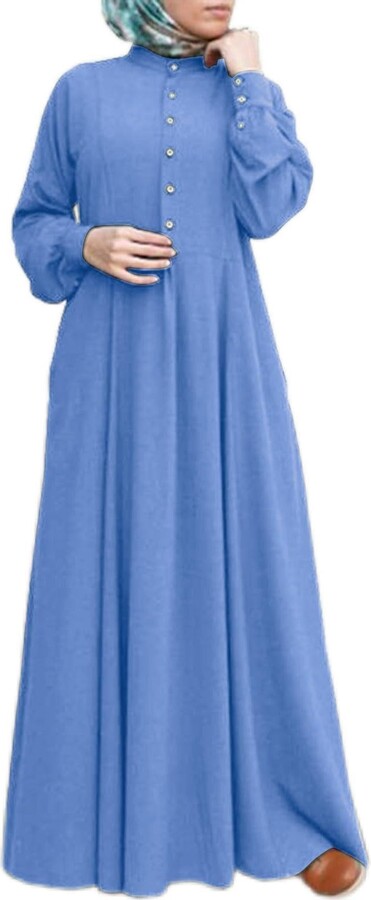 Vhersily 2025 Women's Muslim Dresses Set Elegant 3/4 Sleeve Long Toga ...