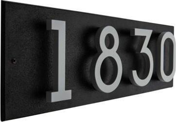 Whitehall Products Floating Stand-Off 4-Number Horizontal Sign, Black ...