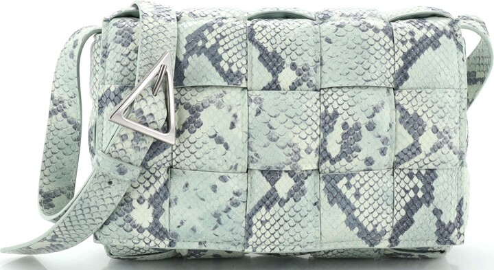 Bottega Veneta Cassette Crossbody Bag Padded Maxi Intrecciato Python ...