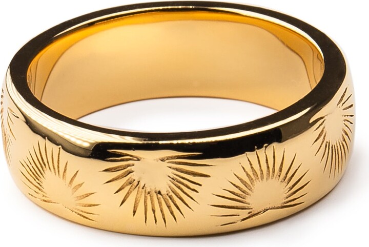 Naked Palm Jewellery - Chunky Palm Band Ring In 14K Gold Vermeil ...
