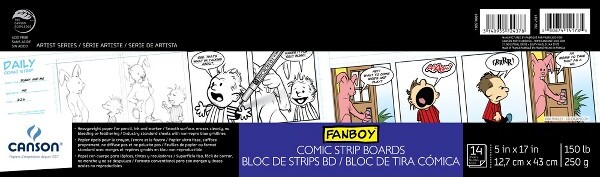 Canson Comic Strip Board Pad, 5 x 17 Inches, 150 lb, 14 Sheets ...