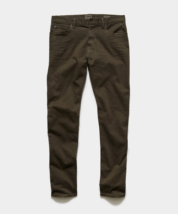 Todd Snyder Straight Fit 5-Pocket Chino In Surplus Olive - ShopStyle