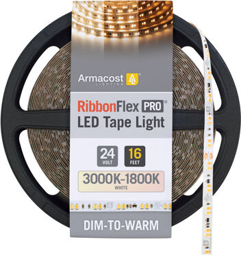 Armacost Lighting RibbonFlex Pro Dim-to-Warm, 24V, 1800K-3000K, 60 ...
