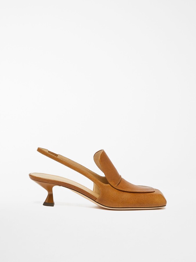 Max Mara Moccasin slingbacks - ShopStyle