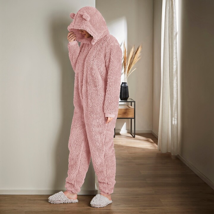 Teddy Bear So Soft Onesie Teddy Blush Pink - ShopStyle Robes