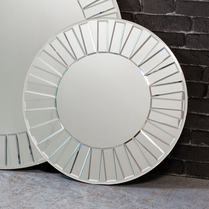 Dunelm Ripley Round Wall Mirror, 61cm Silver - ShopStyle