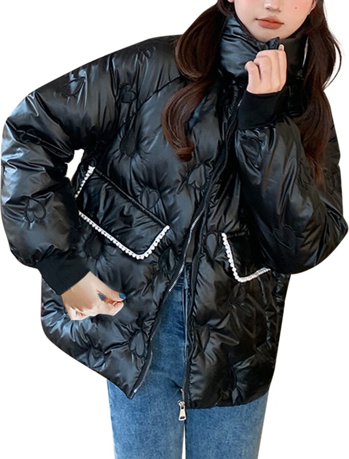 MODSGUE Winter Jacket Women's Packable Winter Jacket Warm Softshell ...
