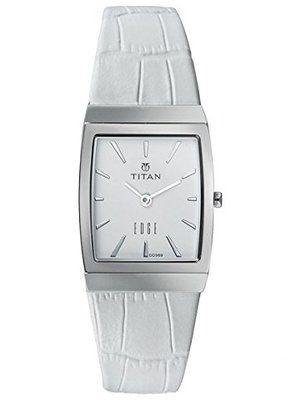 Titan Women's 'Edge' Quartz Stainless Steel and Leather Casual Watch ...