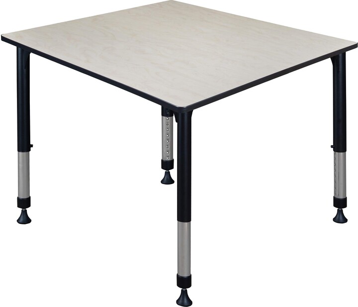 Regency Kee 48" Square Height Adjustable Classroom Table - Maple ...